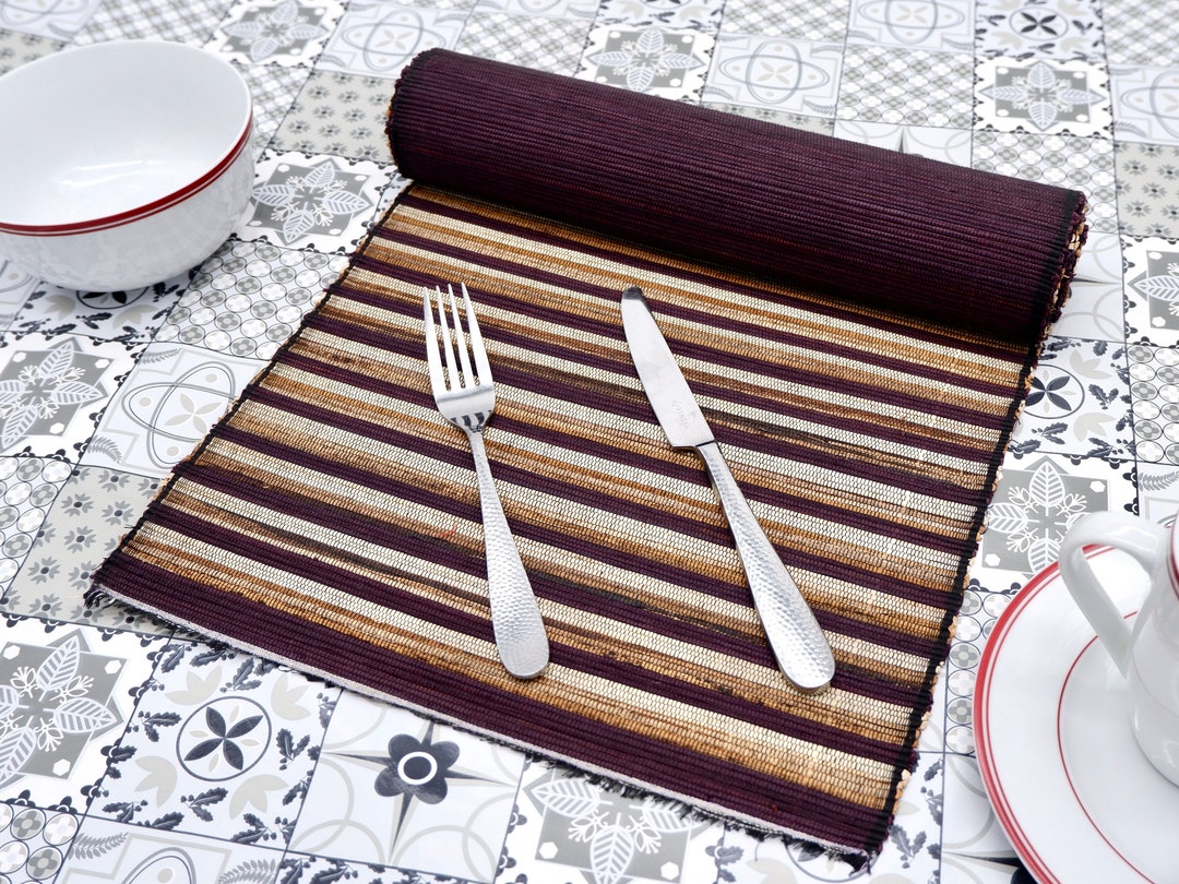 Sisal Placemats Set of 7: Woven Table Runner, Heat Resistant - Etsy