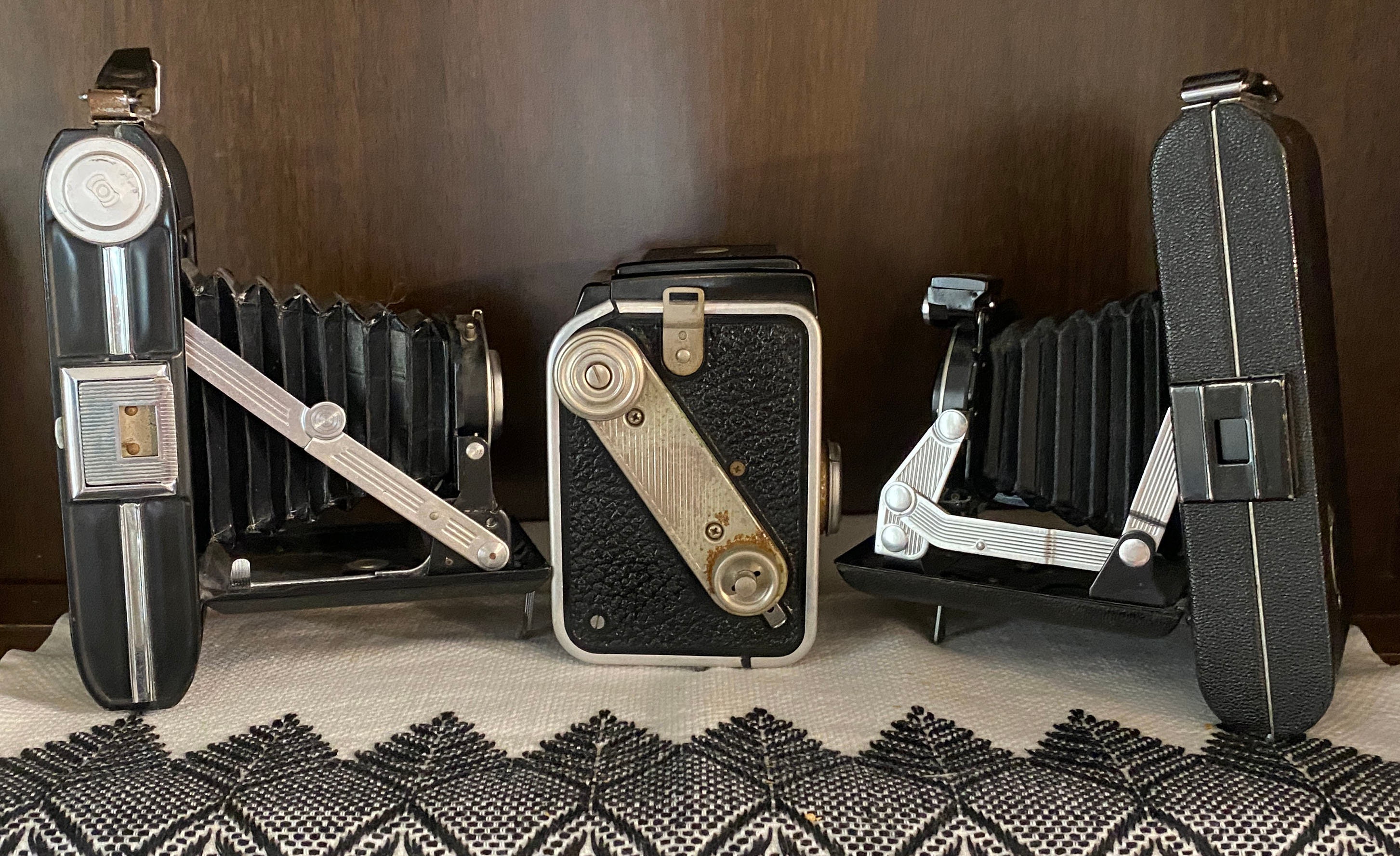 Lot of 3 Vintage 1940's 1950's Film Cameras Kodak Duaflex 3 Ansco ...