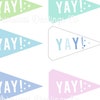 YAY Pennant Flag Printable // Birthday Flag // Birthday Girl Flag ...