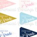 Class of 2023 Pennant Flag Printable // Graduation Pennant Flag // Grad ...