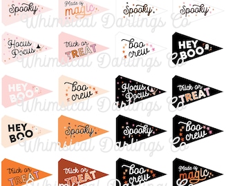 Halloween Pennant Flag Printables // Halloween Flag Printables ...
