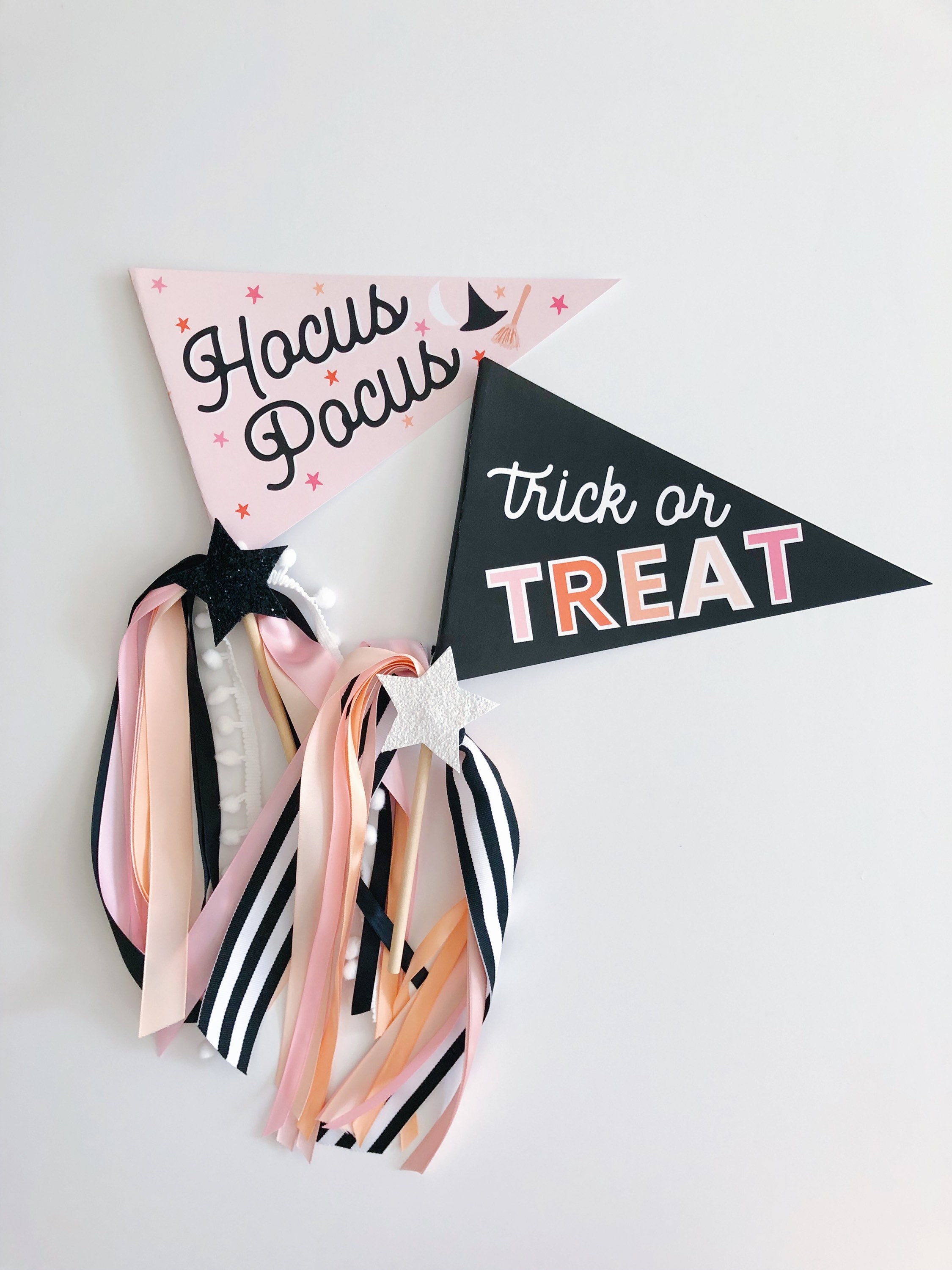 Halloween Pennant Flag Printables // Halloween Flag Printables | Etsy