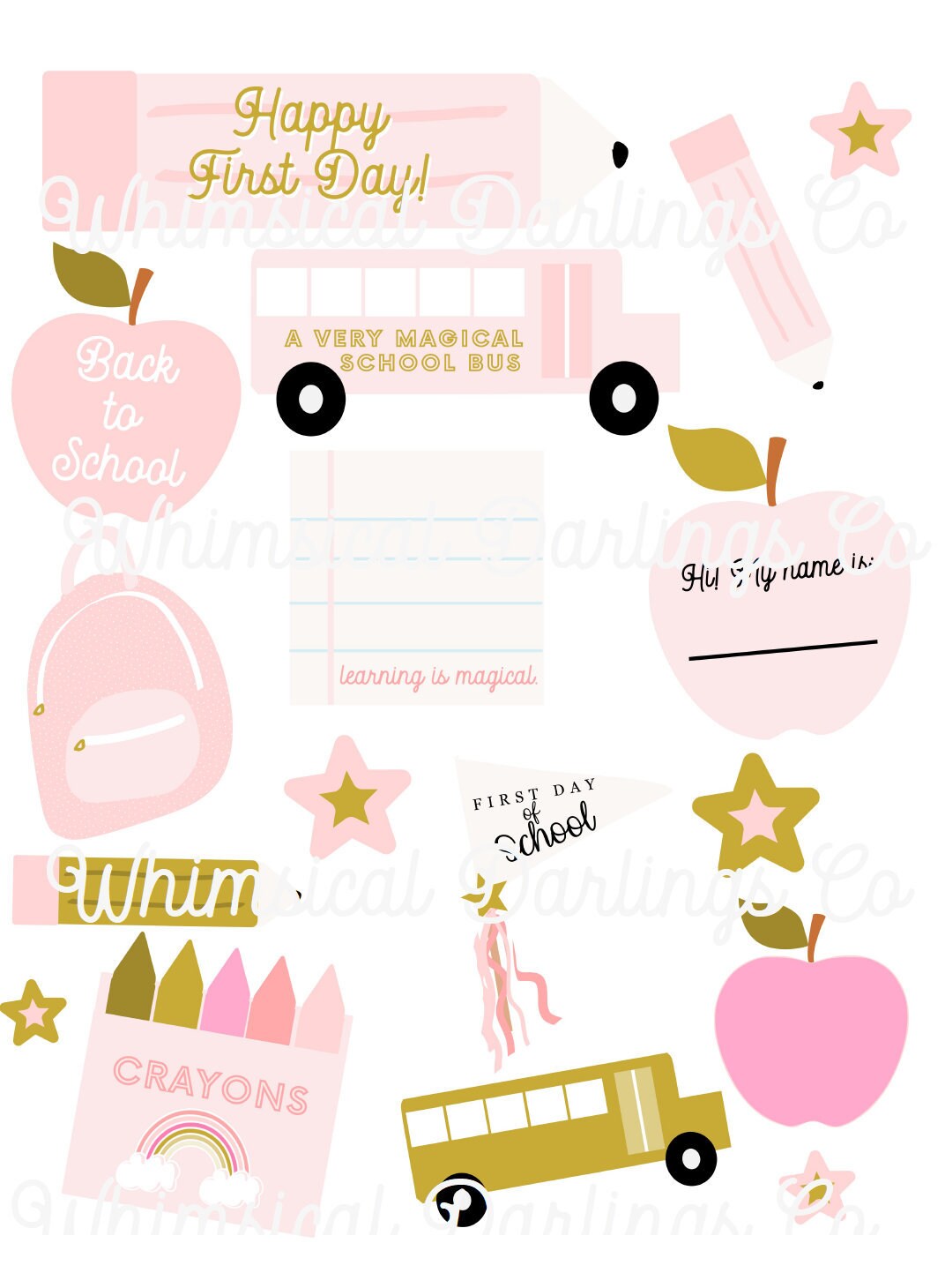 Back to School Printable Bundle // First Day of School Questionnaire ...