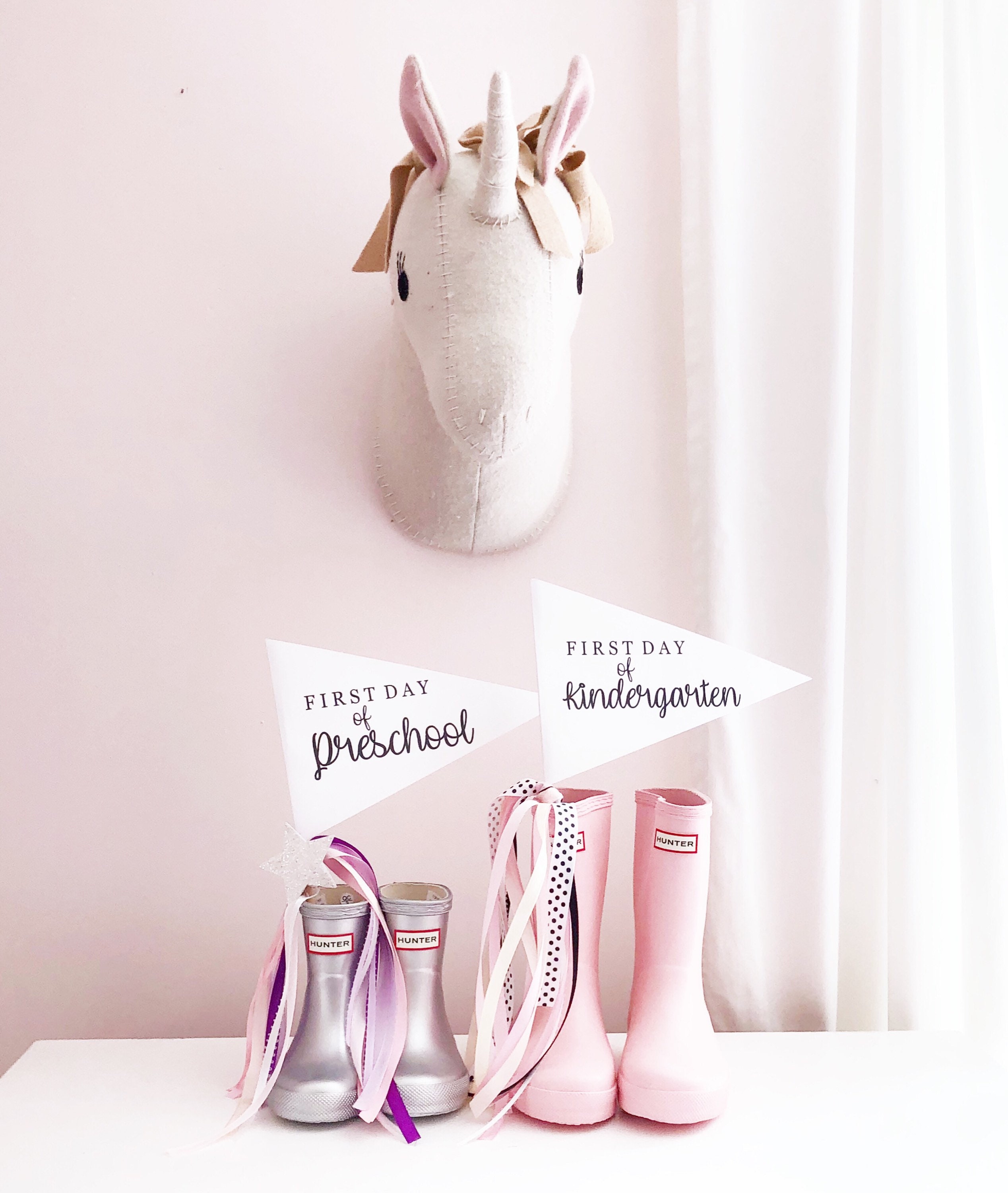 First Day of School Flag PRINTABLES preschool through 6th | Etsy