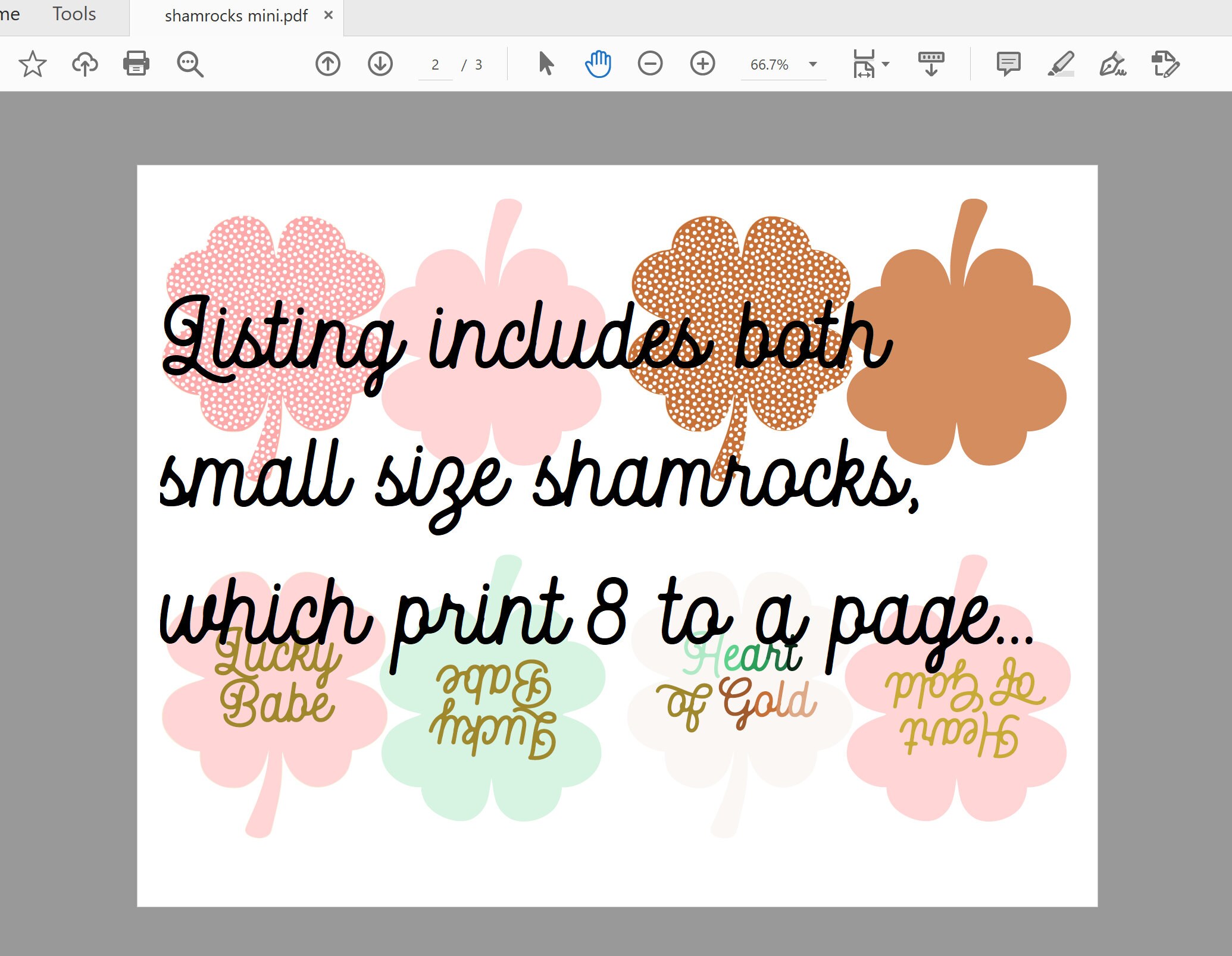 Shamrock Printables // St. Patrick's Day Printables // - Etsy