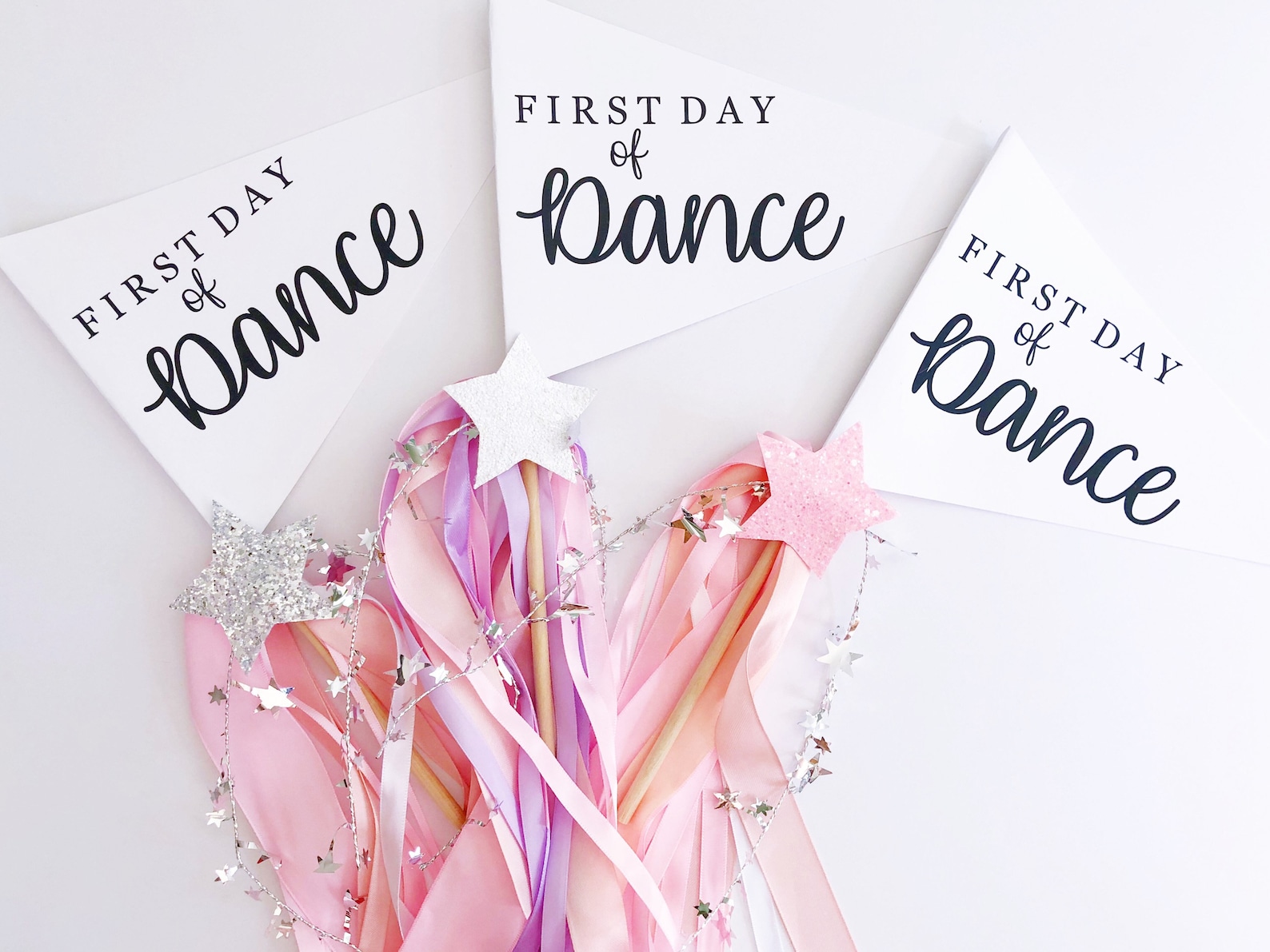 First Day of Dance Pennant Flag Printable - Etsy