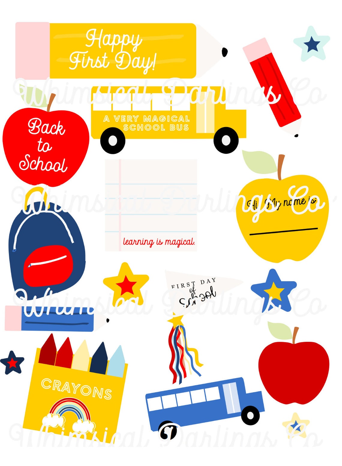 Back to School Printable Bundle // First Day of School Questionnaire ...