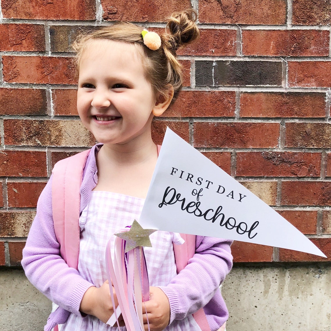 First Day of School Flag PRINTABLES preschool through 6th | Etsy