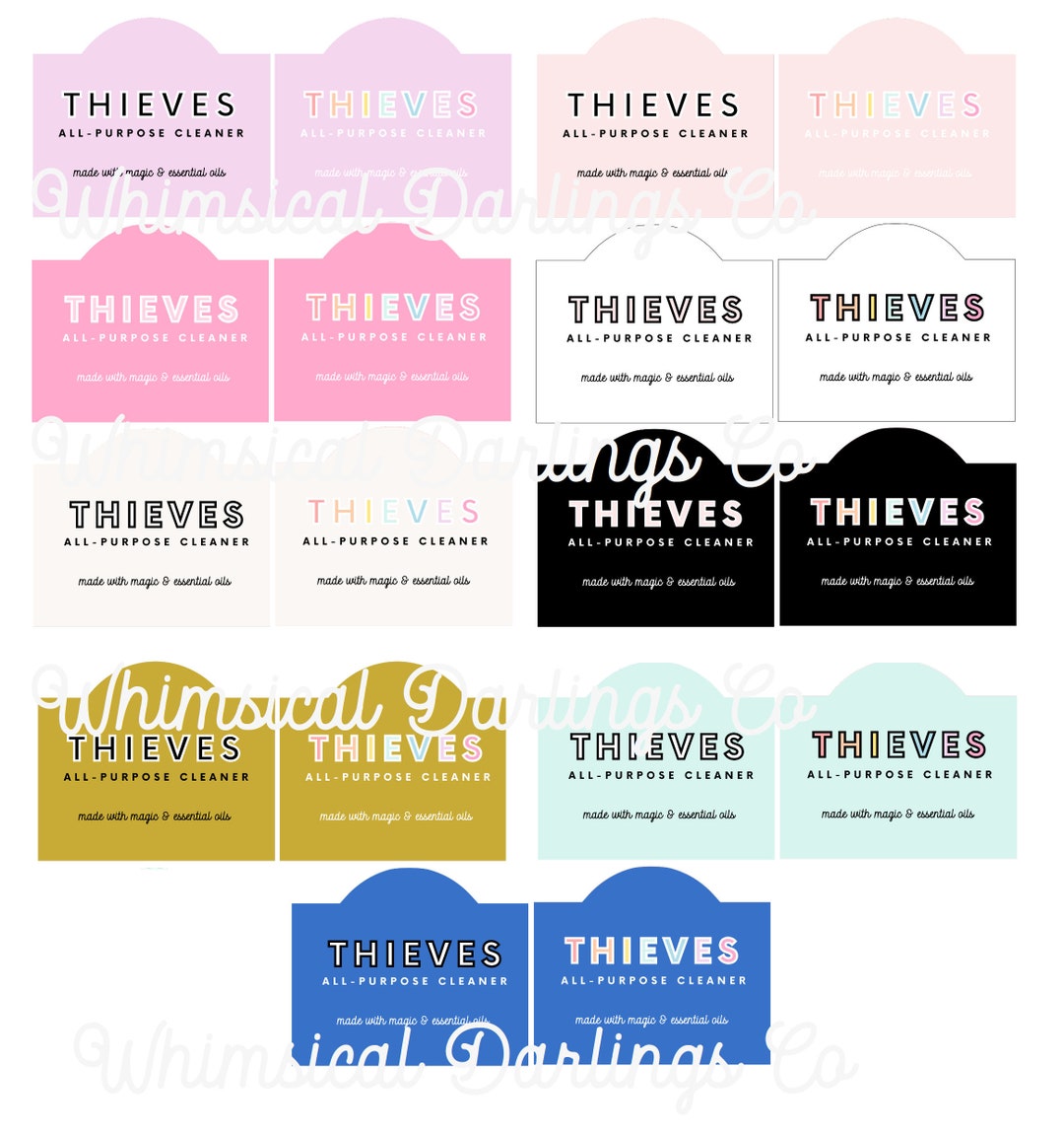 Thieves Label // Thieves Cleaner Label // Thieves Printable Label - Etsy