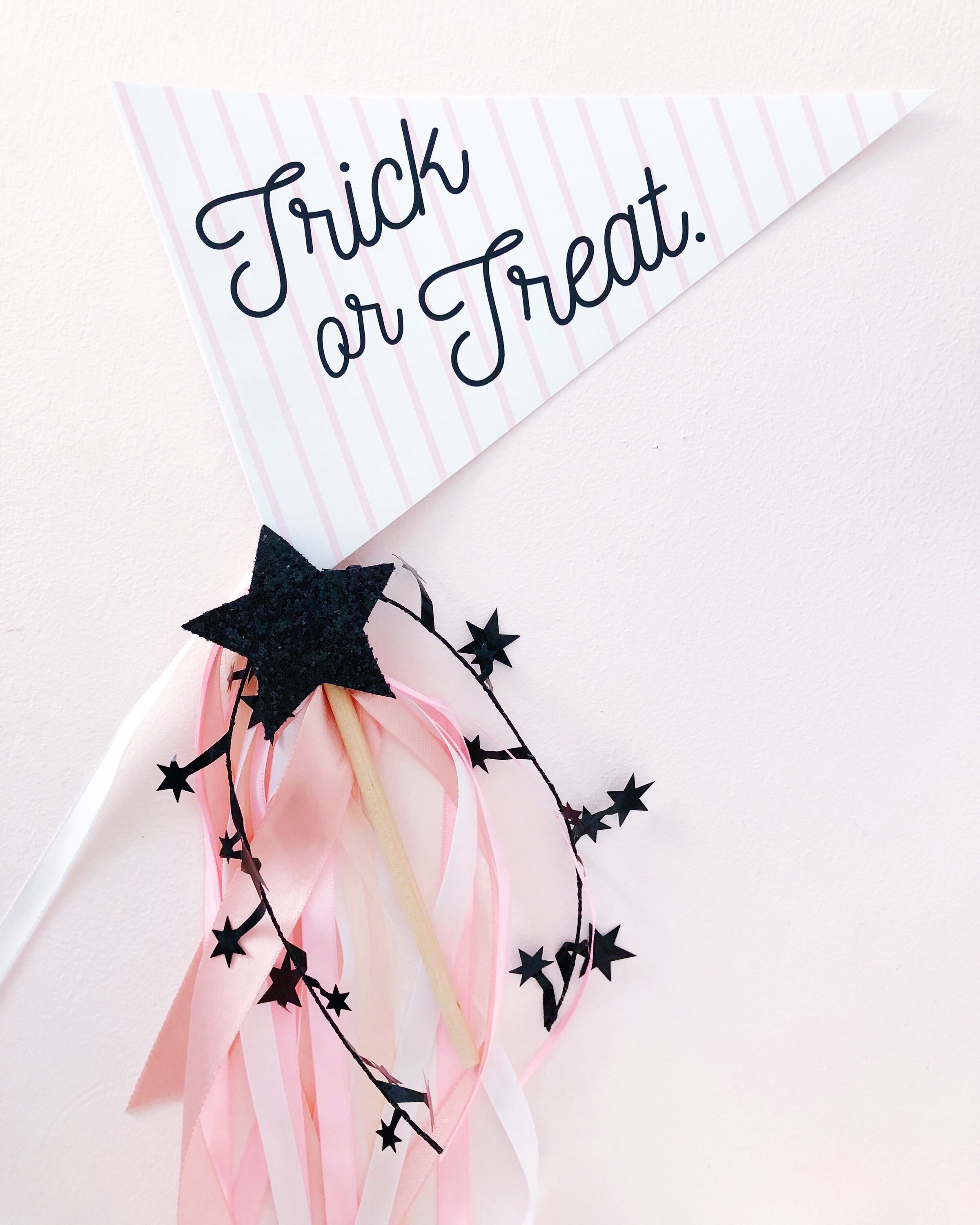 Pink Halloween Pennant Flag Printables - Etsy