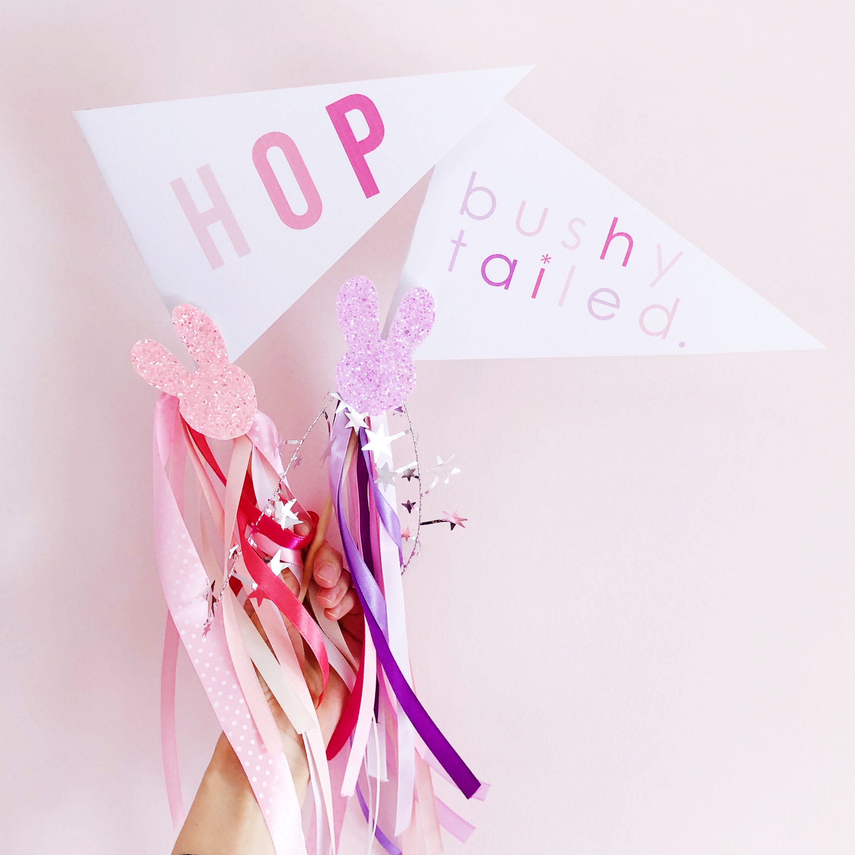 Easter Pennant Flag Printables // Easter Bunny Flag // Easter Flags ...