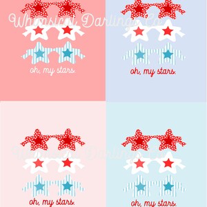 Oh, My Stars Print // Fourth of July Print // Star Sunnies Print - Etsy