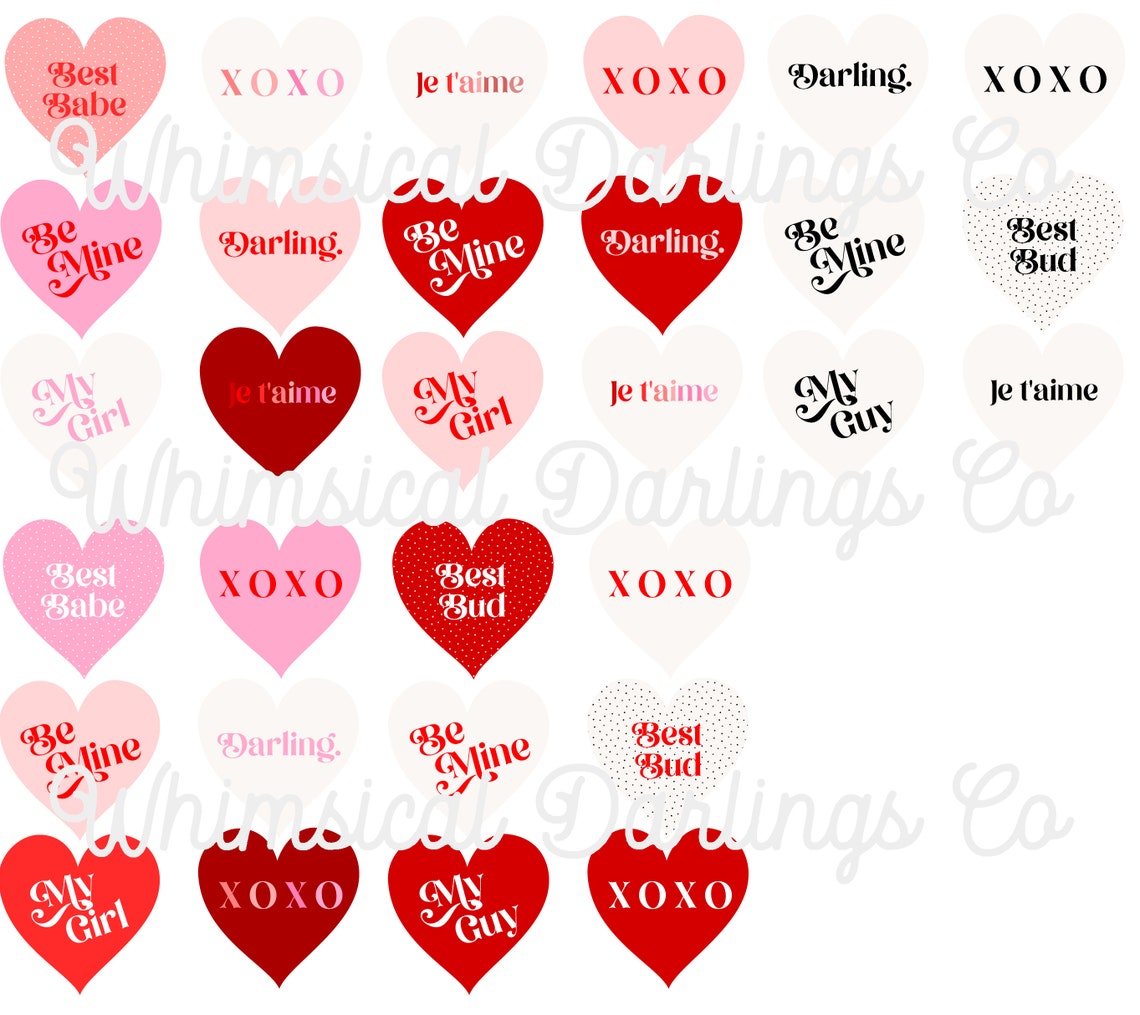 Printable Valentines Day Cards // Mini Valentine's Day | Etsy