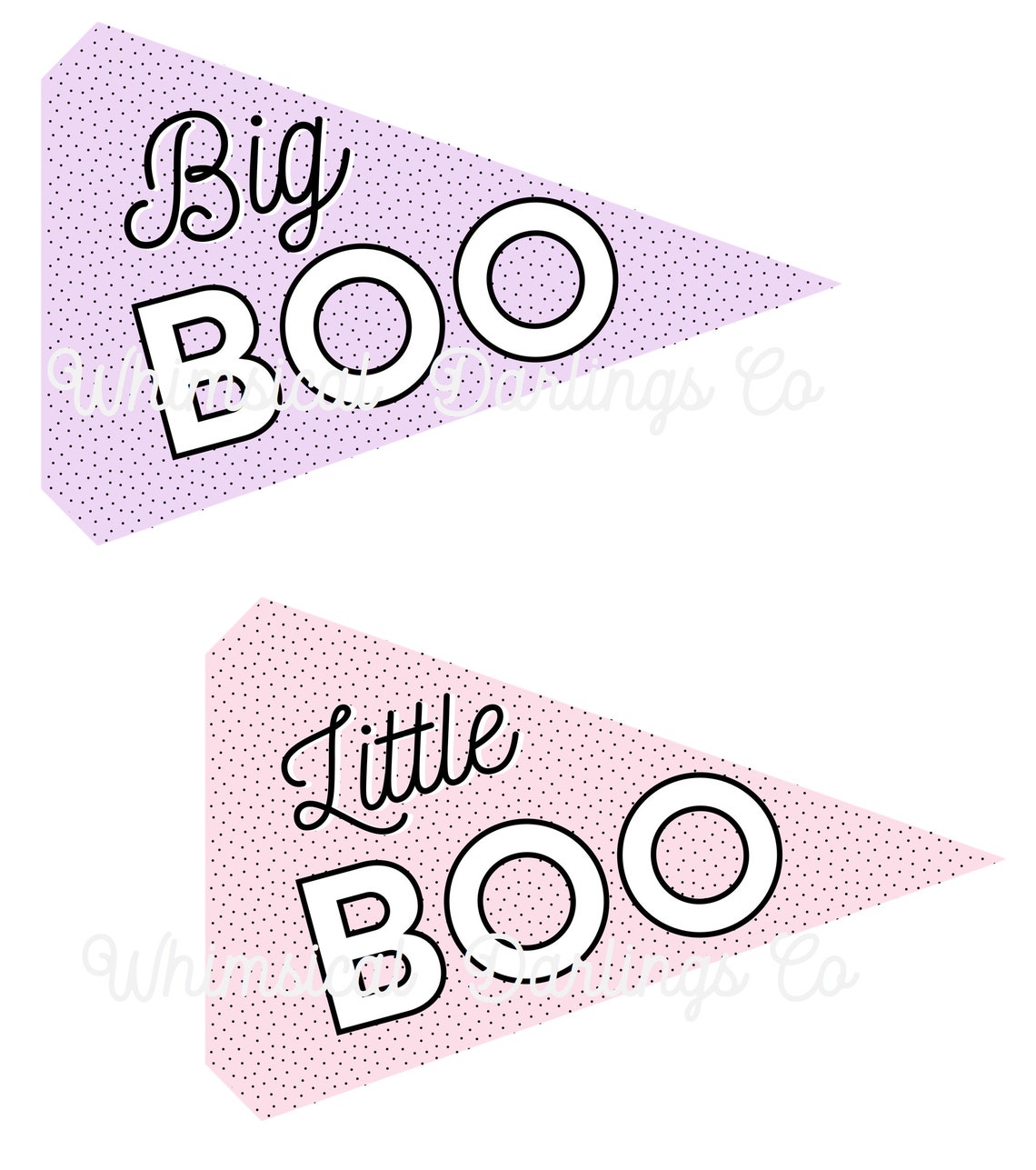 Little Boo Big Boo Pennant Flag Printable // Halloween Pennant Flag ...