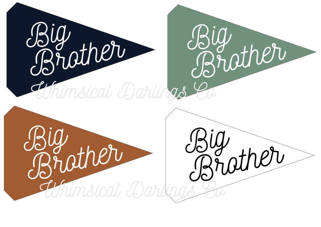 Big Brother Pennant Flag Printables - Etsy