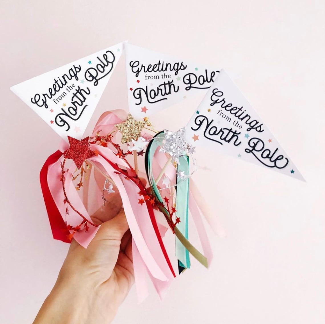 Greetings From the North Pole Flag Printables // Holiday - Etsy