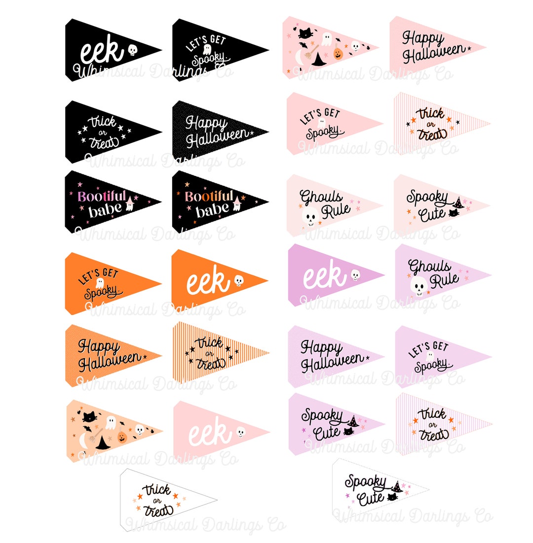 Halloween Pennant Flag Printables // Halloween Flag Printables ...