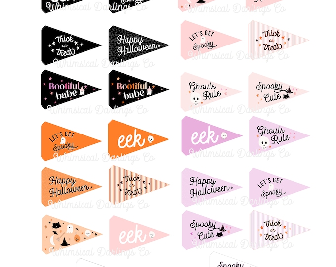 Halloween Pennant Flag 4 Printable Downloads | Boo Basket Idea | Hey ...