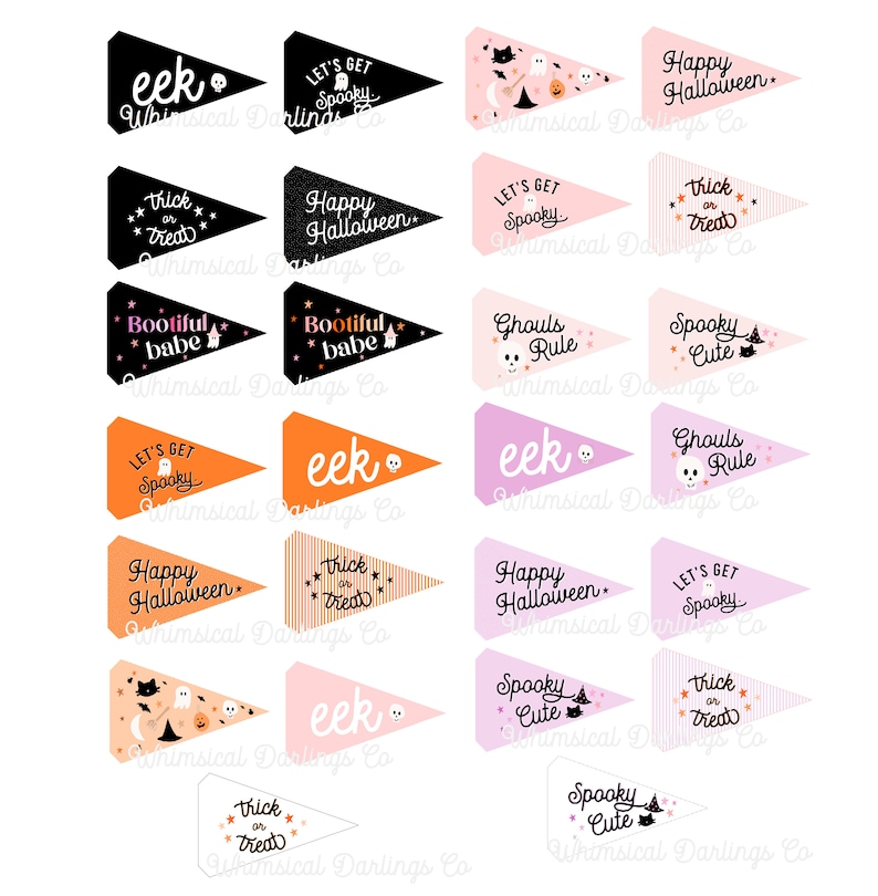 Halloween Pennant Flag Printables // Halloween Flag Printables ...