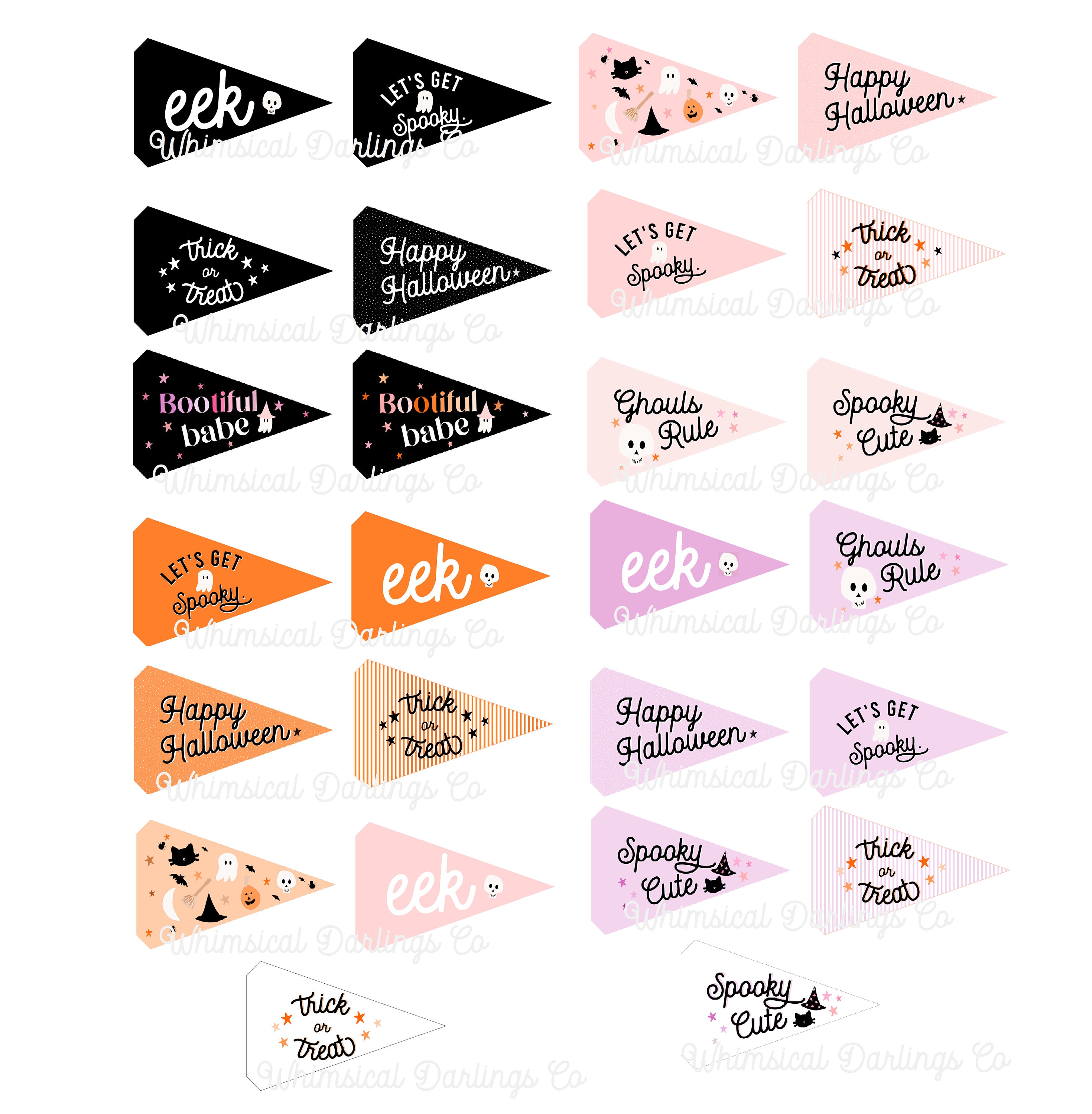 Halloween Pennant Flag Printables // Halloween Flag Printables ...