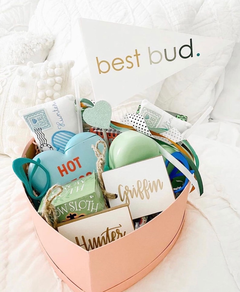 Best Bud Printable Pennant Flag // Valentine's Day Pennant - Etsy