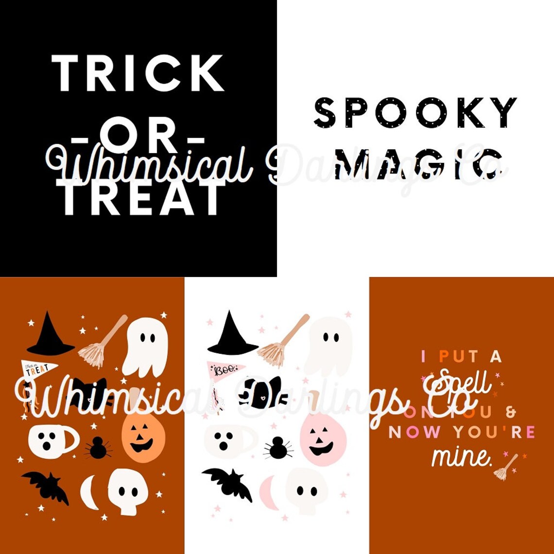 Halloween Print Bundle // Halloween Prints // Halloween Decor - Etsy
