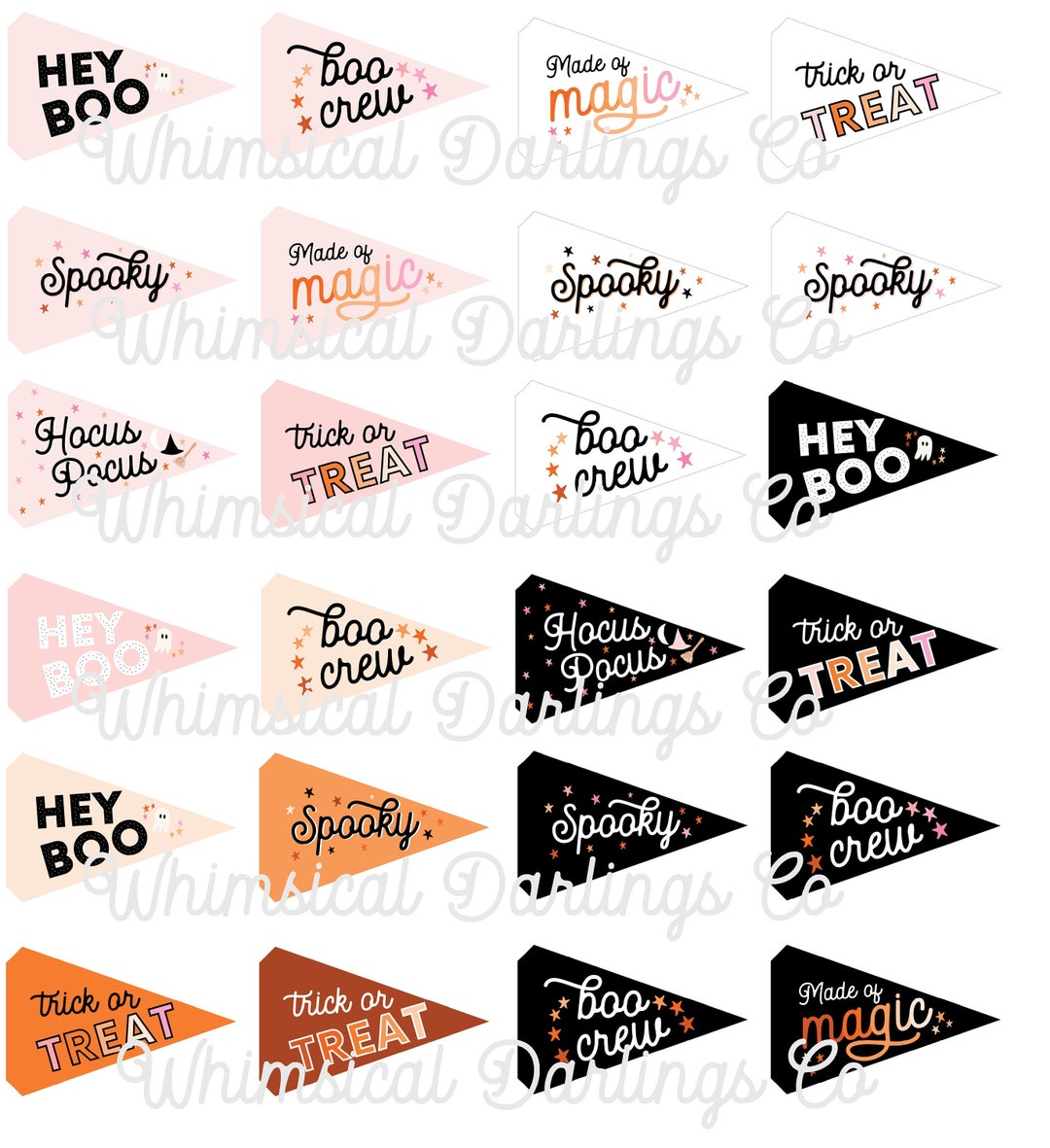 Halloween Pennant Flag Printables // Halloween Flag Printables ...