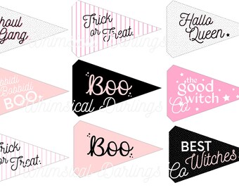 Halloween Pennant Flag Printables // Halloween Flag Printables ...