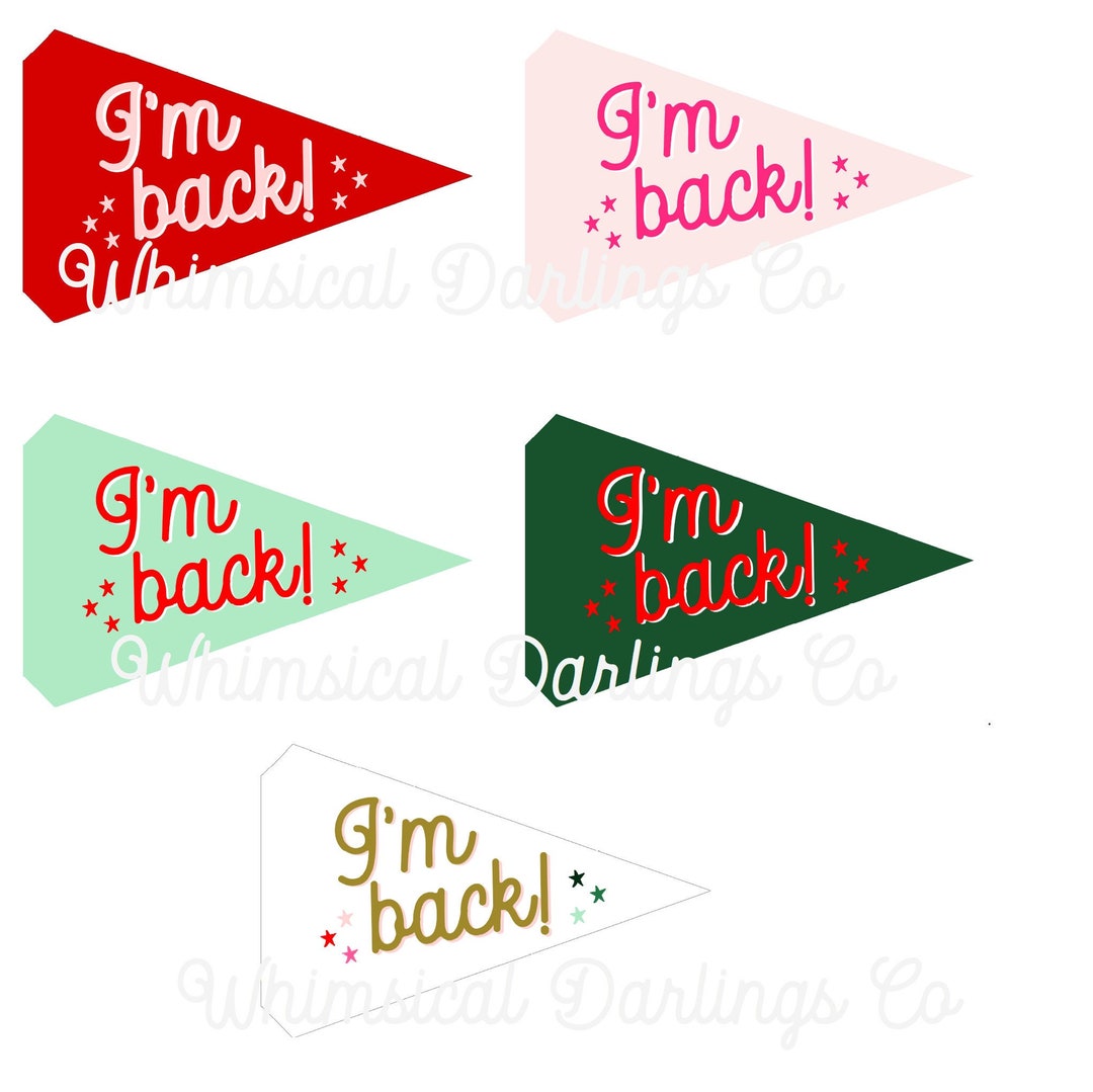 I'm Back! Pennant Flag Printables // Greetings From the North Pole Flag ...