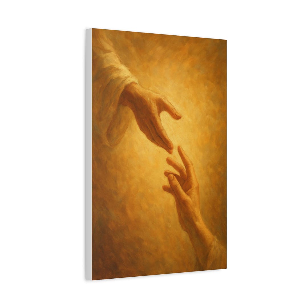 Christ's Hand, "divine Touch Across the Divide" Canvas Art, Fine Art ...