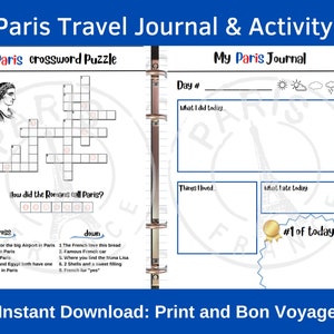 PARIS Kids Activity Book & Travel Journal - Etsy