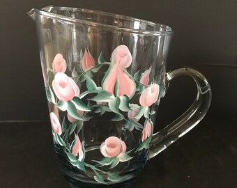 Pink Rose Pitcher | Etsy