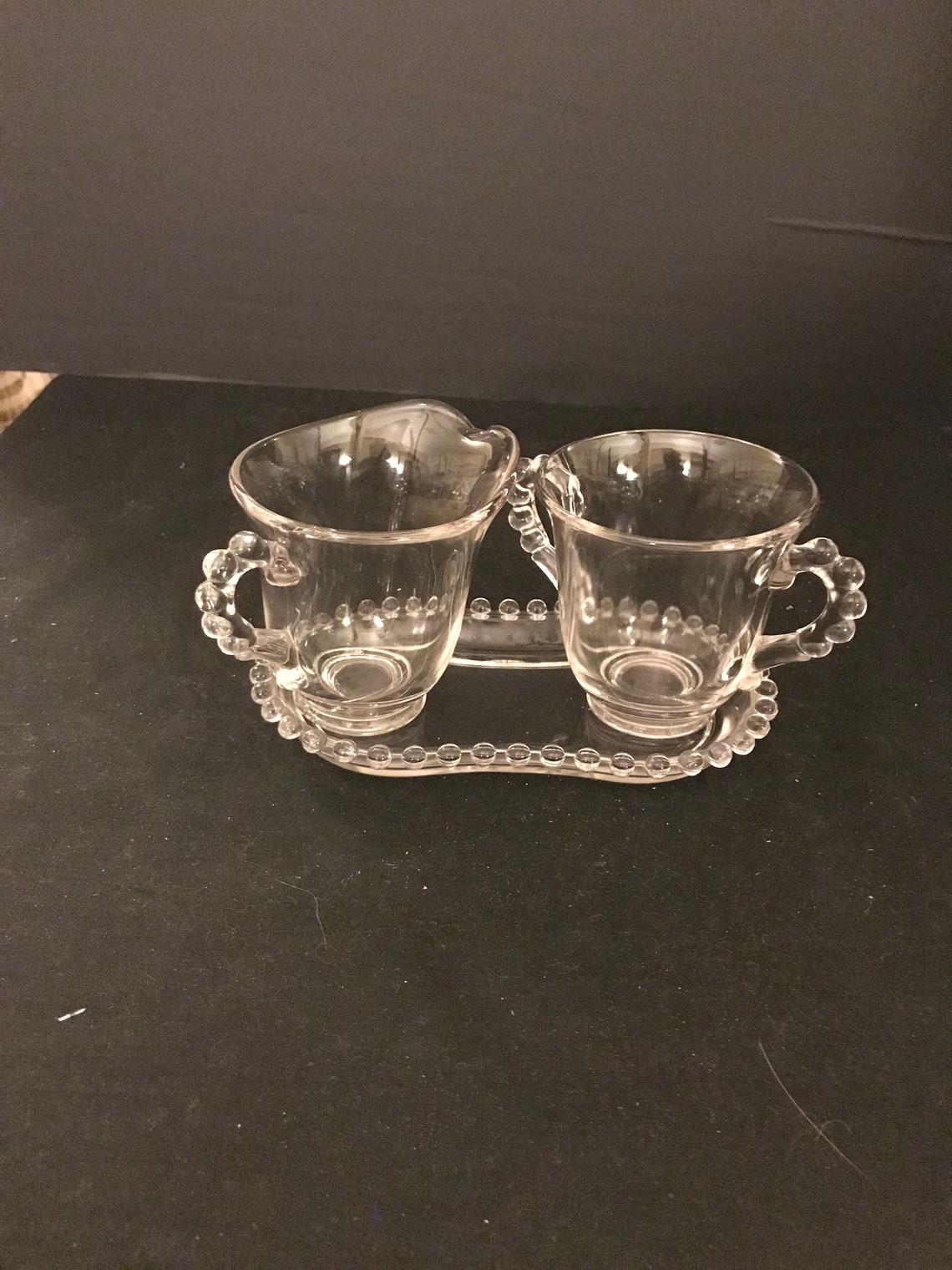 Vintage Imperial Candlewick Glass Sugar/creamer and Tray Set - Etsy