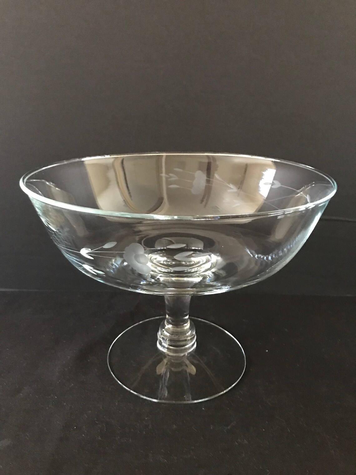 Vintage Crystal Stemmed Fruit Bowl by Princess House - Etsy