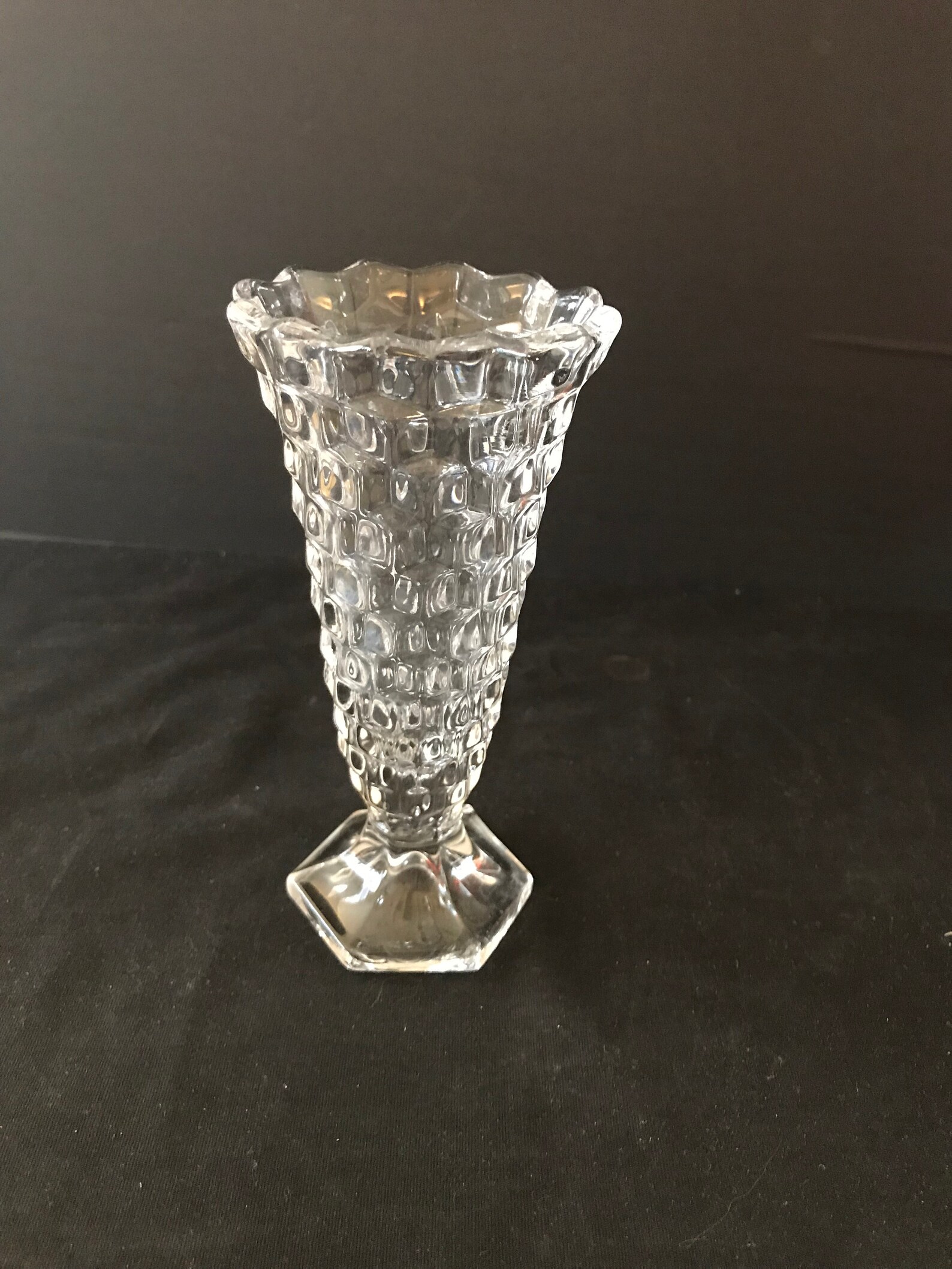 Vintage Fostoria Glass Bud Vase Pressed Pattern 1960's - Etsy