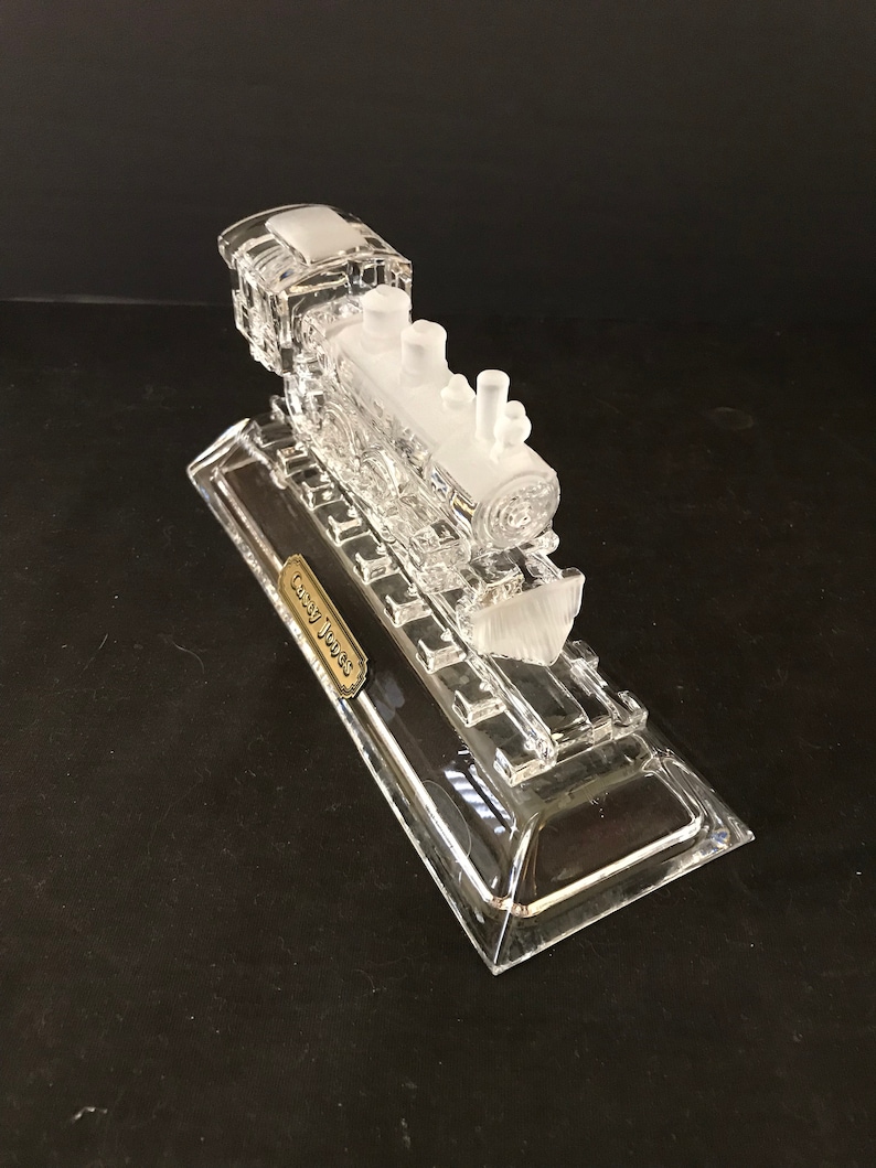 Vintage Lead Crystal Train Engine Casey Jones by Hofbauer Made in West ...