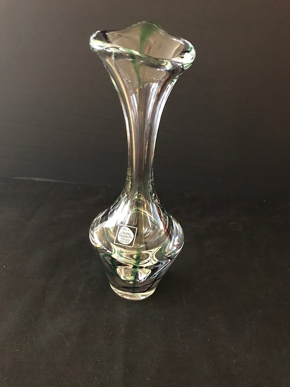 Vintage Crystal Amethyst Blown Vase Maastricht Holland Labeled | Etsy