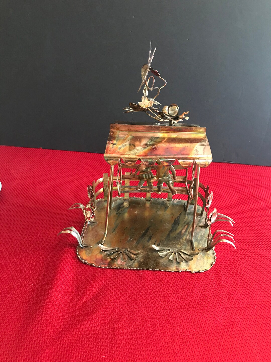 Vintage Copper Tin Music Box With Swing That Works From 1960 - Etsy