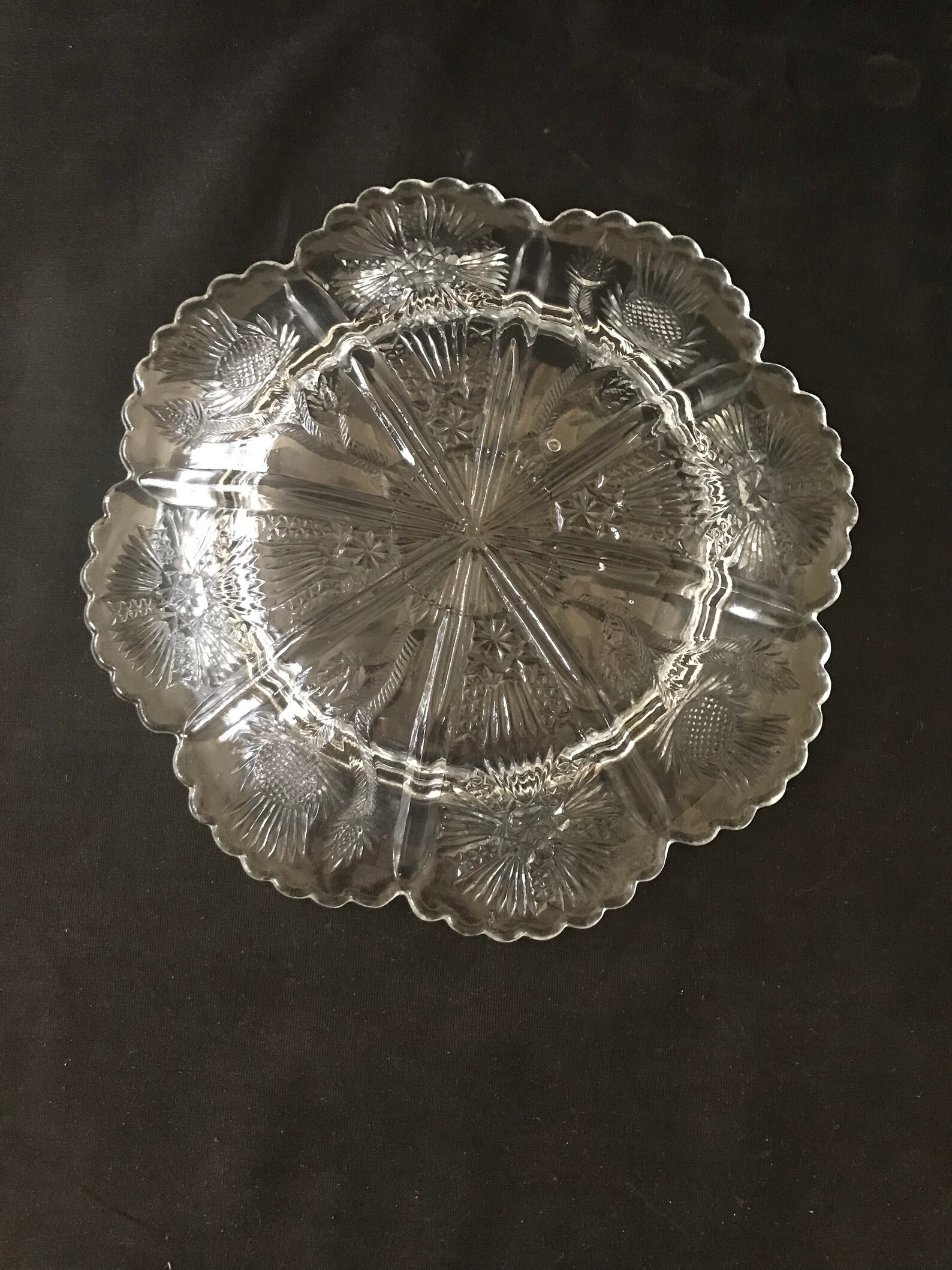 Vintage EAPG Higbee Butter Dish Paneled Thistle Design 1960's - Etsy