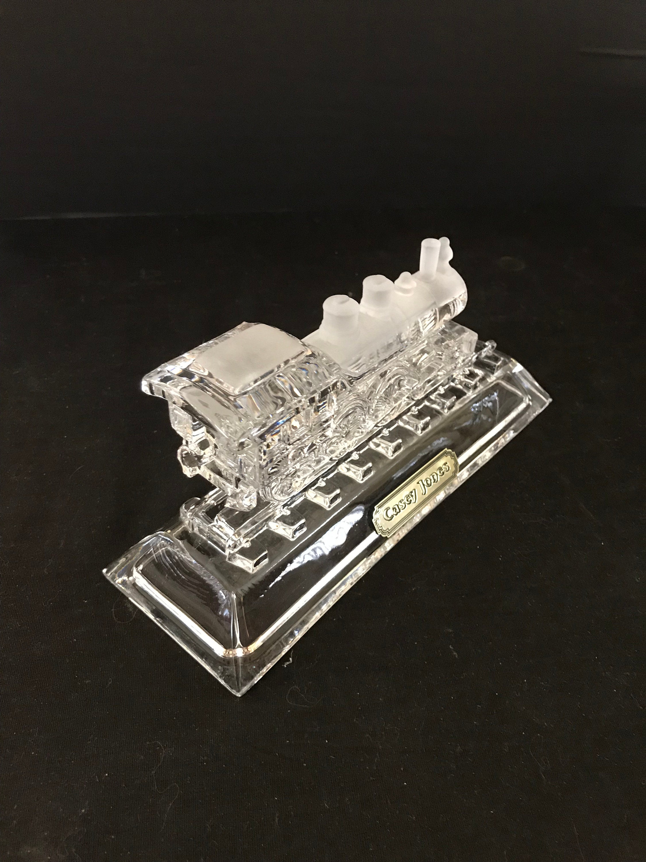 Vintage Lead Crystal Train Engine Casey Jones by Hofbauer Made in West ...