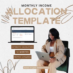 Income Budget Allocation & Monthly Income Tracker Template (2025 ...