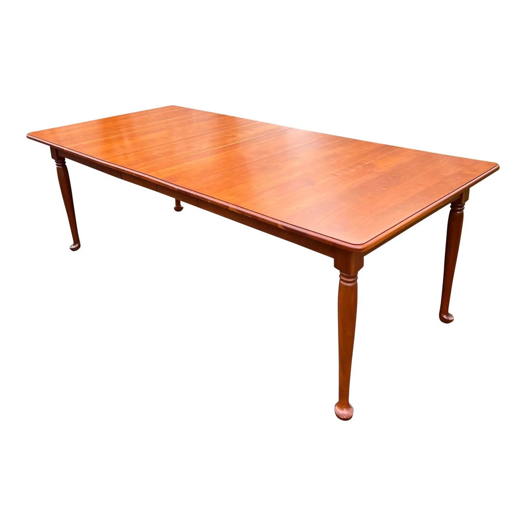 Tom Seely Solid Cherry Queen Anne Dining Table With 2 Leaves - Etsy
