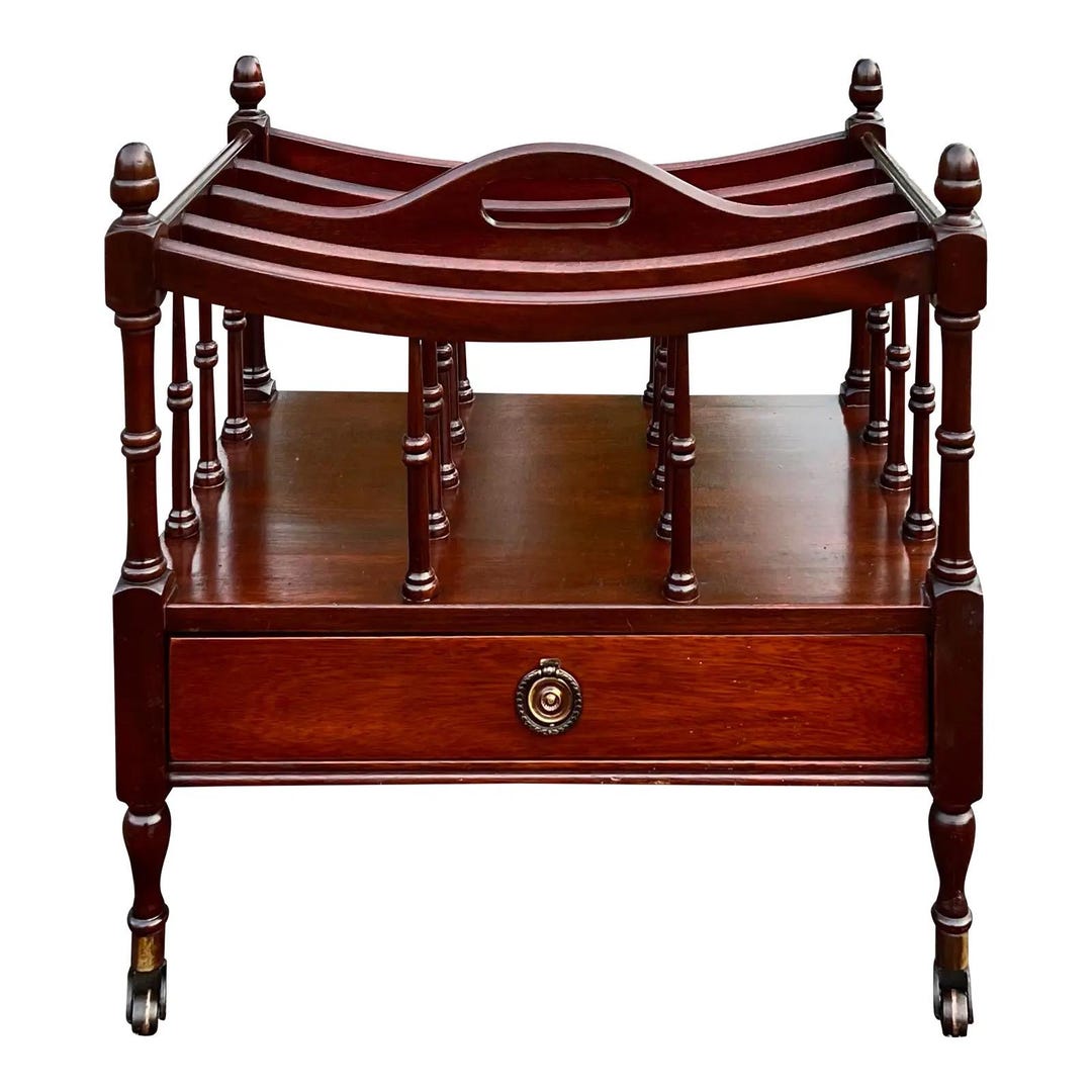 English Regency Style Mahogany Canterbury With Drawer - Etsy