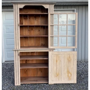 Gustavian Style Painted Pine Rustic Patina Farmhouse China Cabinet - Etsy