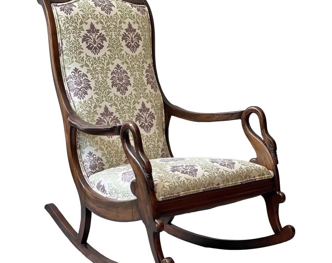 Vintage 1920’s Mahogany Gooseneck Rocking Chair - Etsy
