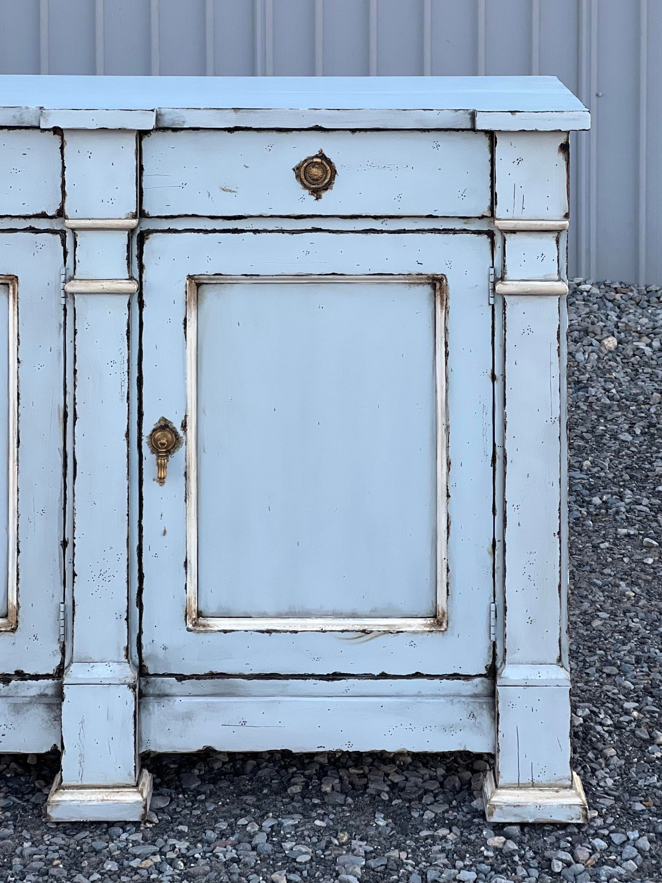 Gustavian Style Hickory White Sullivan Hand Painted Sideboard - Etsy
