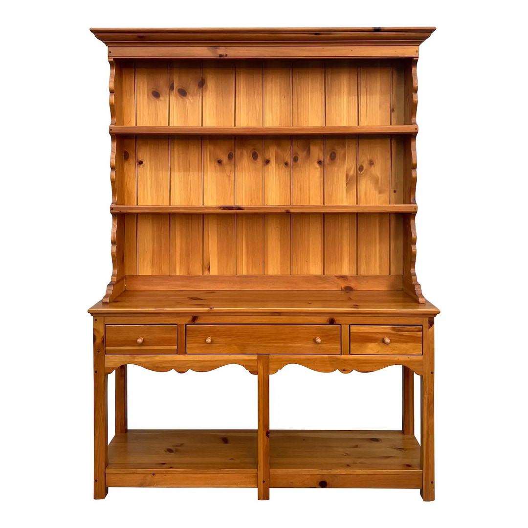 Ethan Allen Pine Farmhouse Open Top Hutch - Etsy