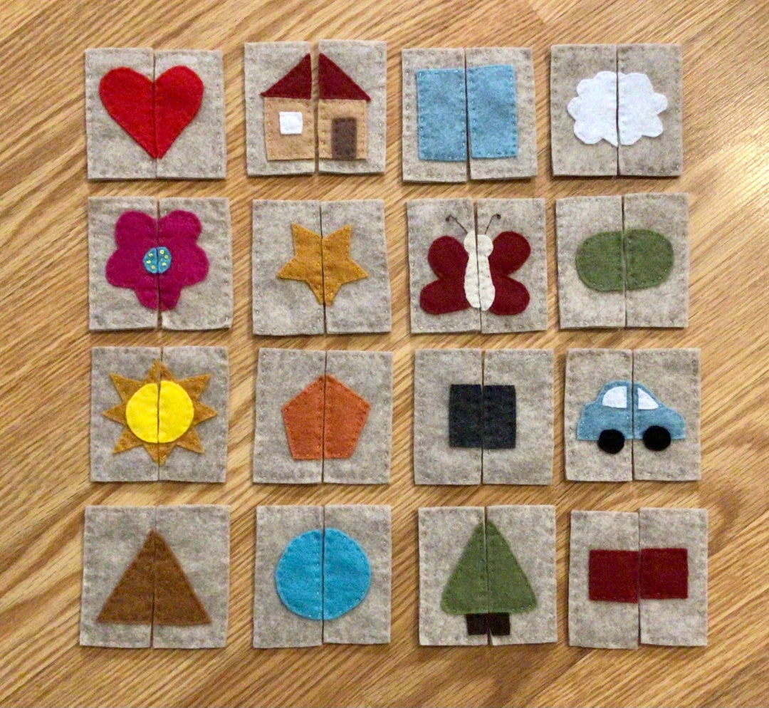 Symmetry Puzzle-shapes and Objects-matching Game - Etsy