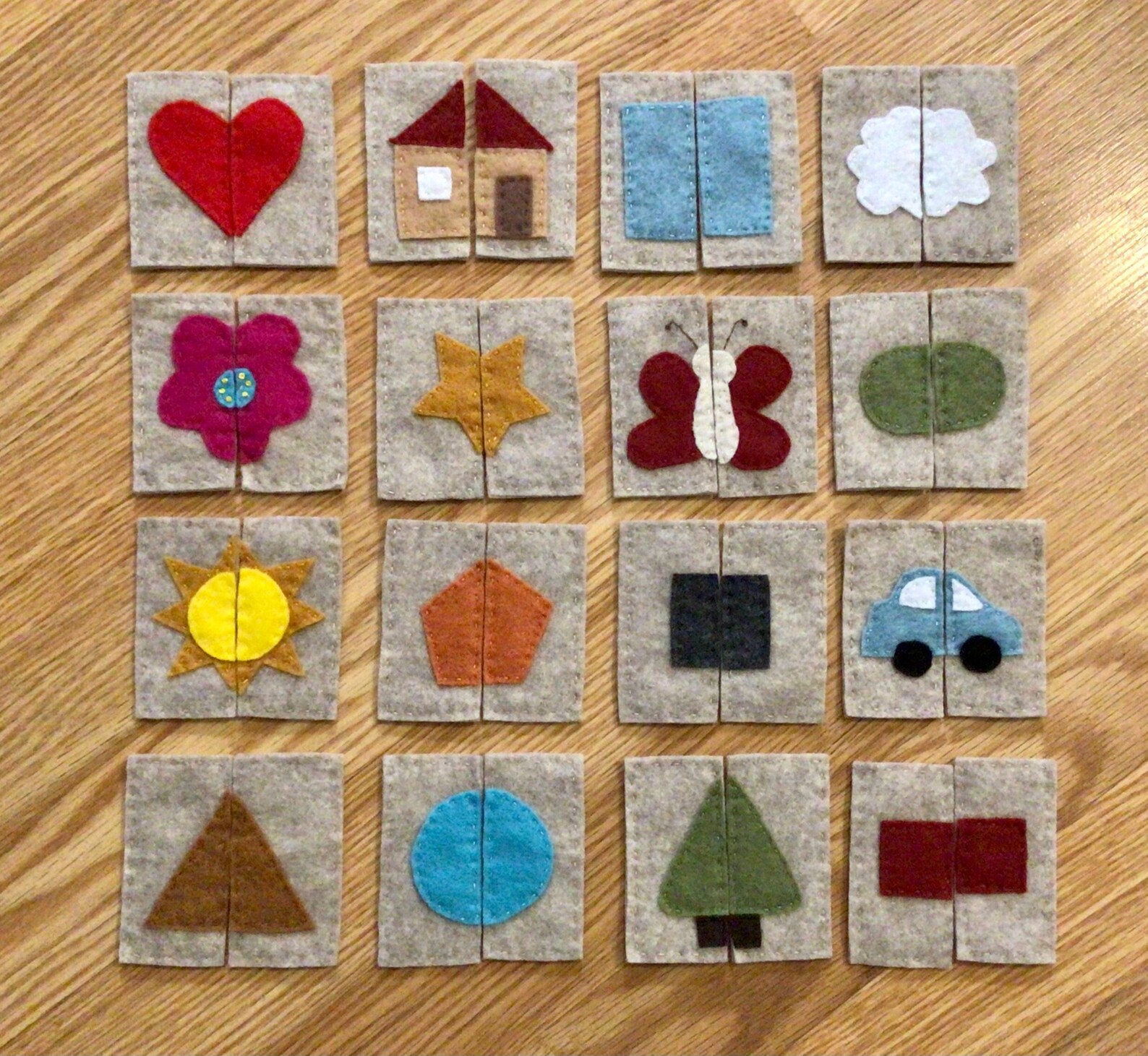 Symmetry Puzzle-shapes and Objects-matching Game - Etsy
