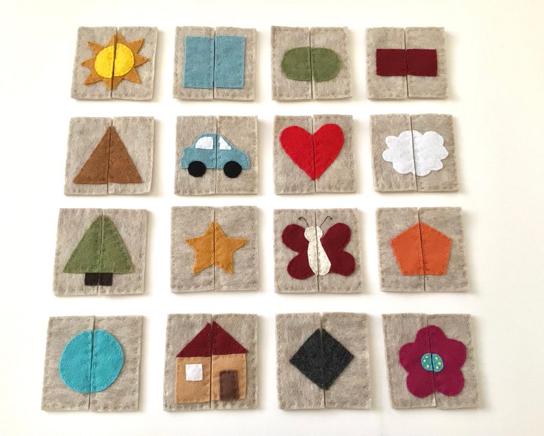 Symmetry Puzzle-shapes and Objects-matching Game - Etsy